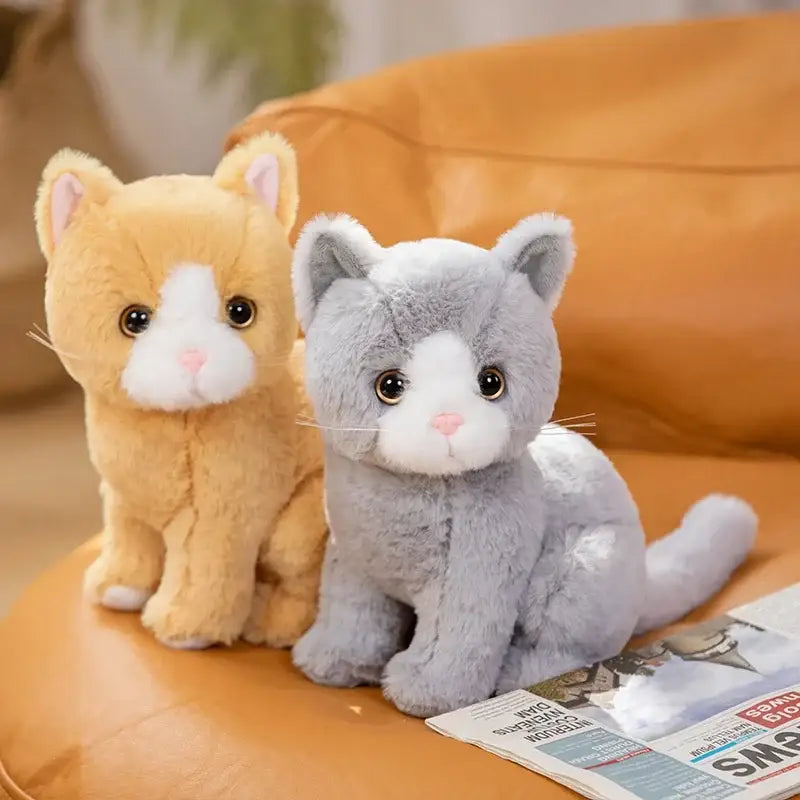 Peluche Chat Gris et Blanc | Orderkeen