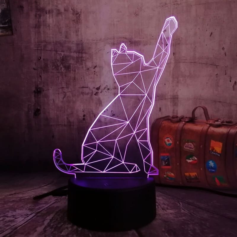 Lampe ambiance design de chat 3D LED | Orderkeen