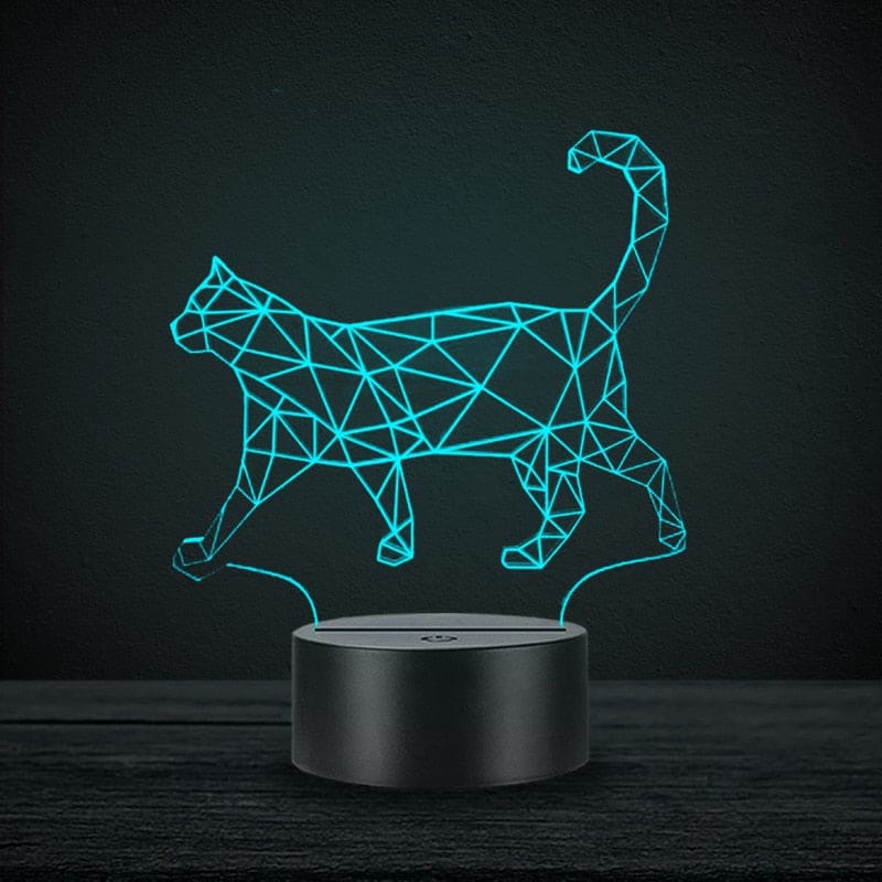 Lampe ambiance design de chat 3D LED | Orderkeen