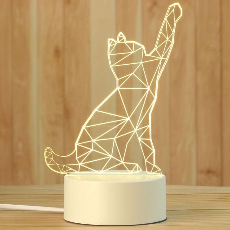 Lampe ambiance design de chat 3D LED | Orderkeen