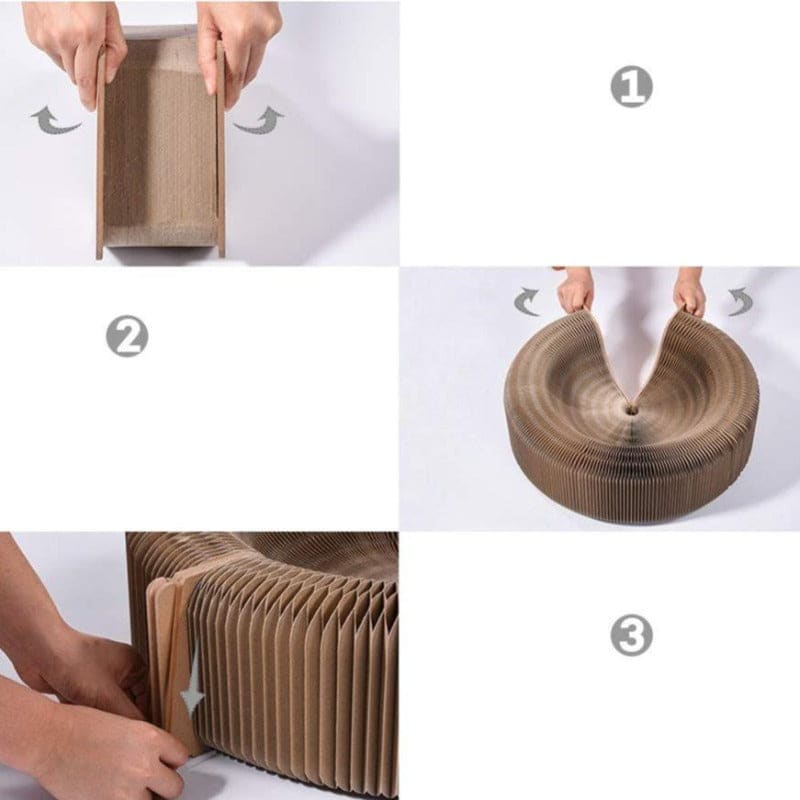 Lit pliable pour chat en carton ondulé | Orderkeen