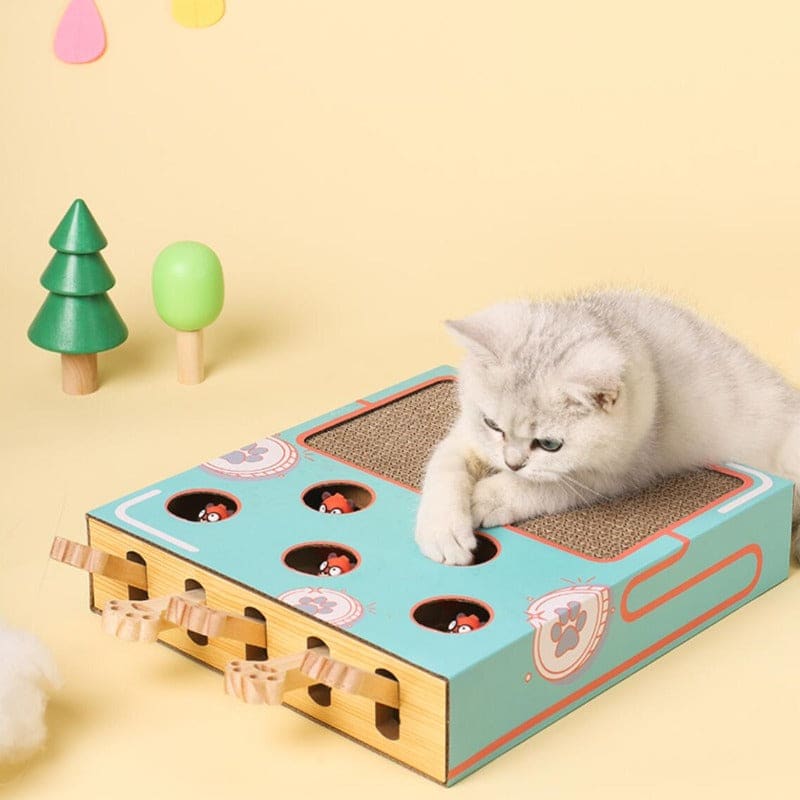 2-in-1 Play Station with Built-in Cat Scratching Post | Orderkeen